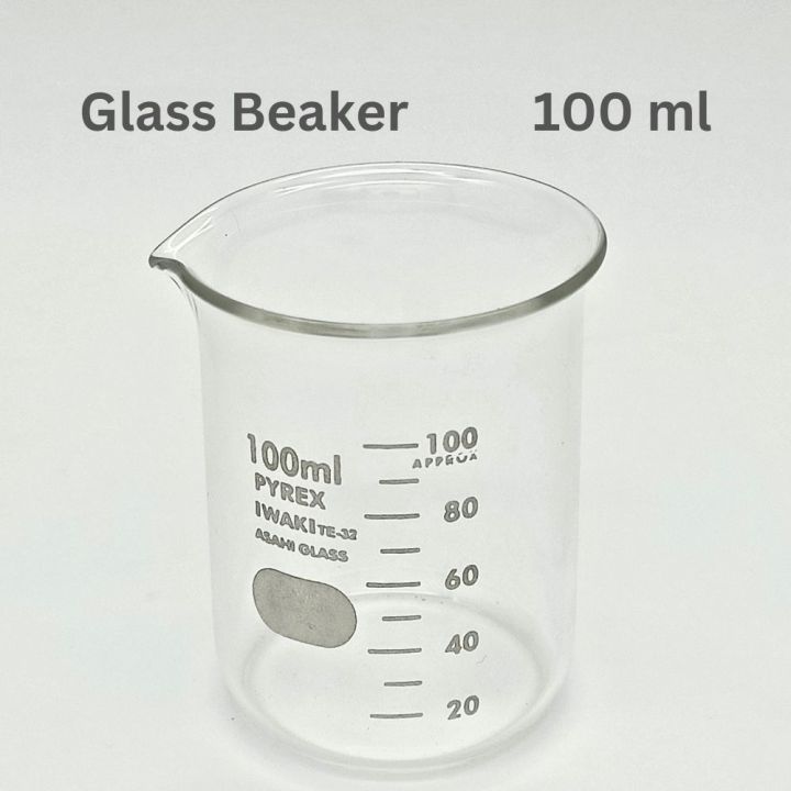 100ml Borosilicate Glass Beaker Graduated, Chemical-Resistant & Heat ...