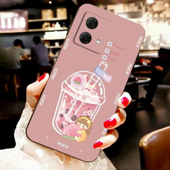 For Motorola G84 5G Back Cover Case Fashion Honey Peach Milk Tea Soft ...