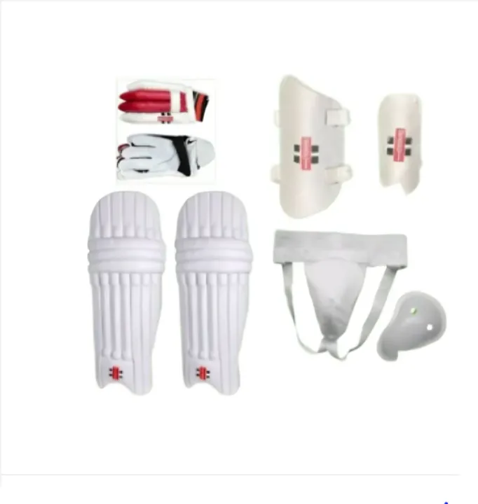 Pack of 5 hard ball cricket accessories+cricket thigh pads+ cricket Leg ...
