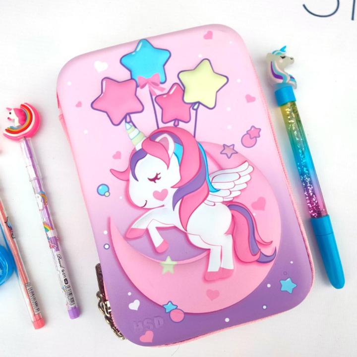 Cute unicorn pencil case Kawaii pencil case Creative school supplies ...