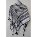 Palestinian Pattern Keffiyeh Scarf White n Black Printed (Unisex ...