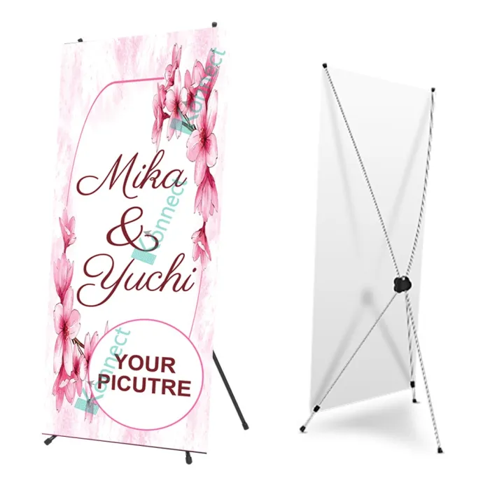 Personalized Welcome X Stand With Banner | Wedding Theme | Size 2x5 ...