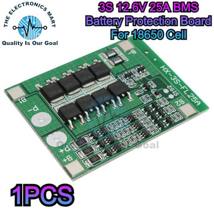 3S 25A BMS 12.6V Battery Charging Protection Kit Module For Lithium Ion ...