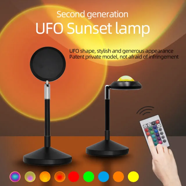 ufo sunset lamp USB Sunset Projector Led Night Light Sun Projection ...
