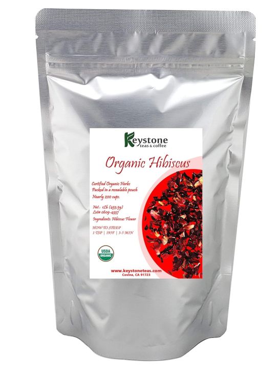 Organic Hibiscus Tea (113g) Certified Organic loose leaf tea help lower ...
