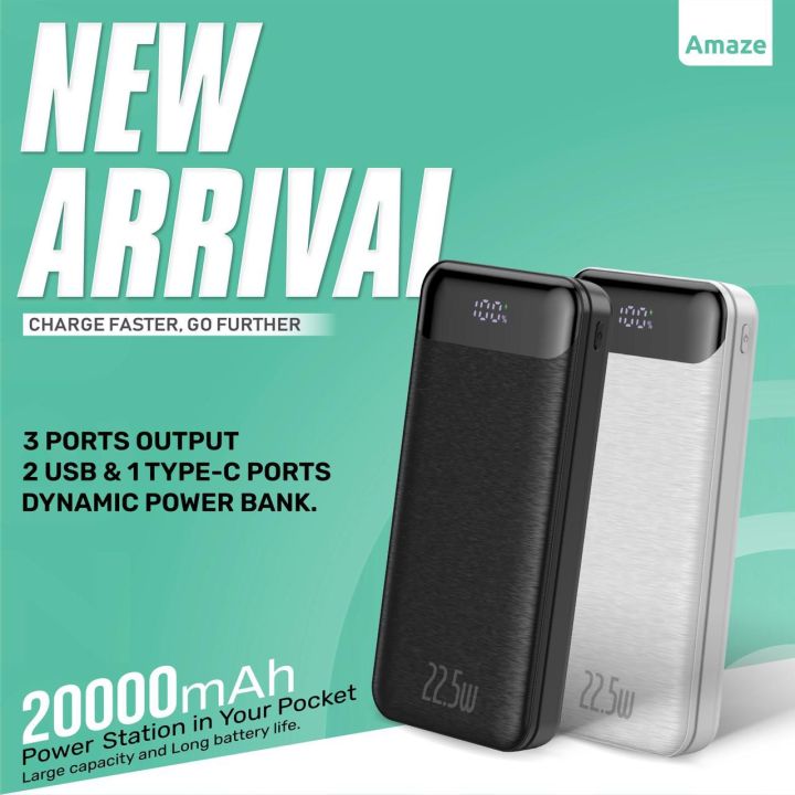Amaze A233 Nexus Pro 20000mAh 22.5W Power Bank Dual Input Micro USB ...