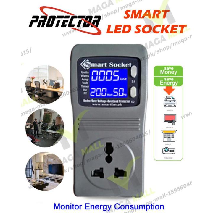 Digital Lcd Energy Meter Wattmeter Monitoring Device Wattage Electricity Kwh Power Measuring