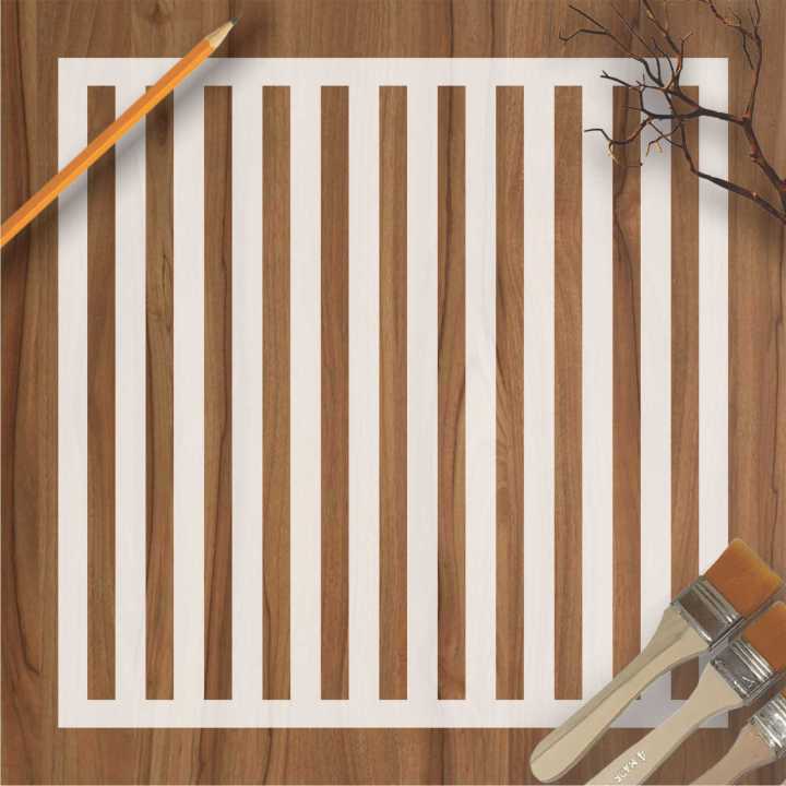 Stripes Pattern Reusable Stencil Airbrush Painting Wall Art DIY Home ...