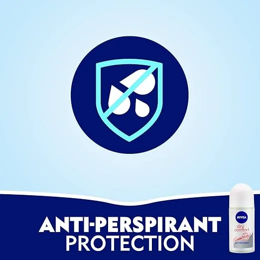 NIVEA Antiperspirant Roll-on for Women, Dry Comfort Quick Dry, 50ml ...