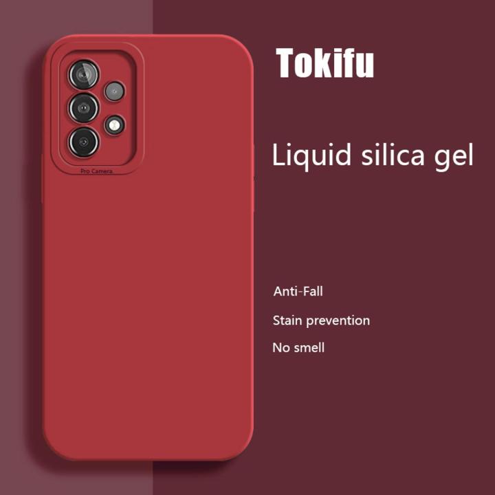 Tokifu For Samsung Galaxy A52 Casing The New Liquid Silicone Phone Case Camera Lens All ...
