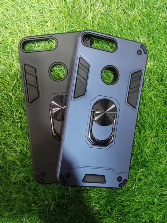 Huawei Y7 Prime 2018 Back Cover Ring Armor Case Lens Protection Shock ...