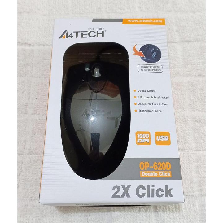 A4Tech OP-620D Wired Optical Mouse - 1000 DPI With Surprise Gift | Daraz.pk