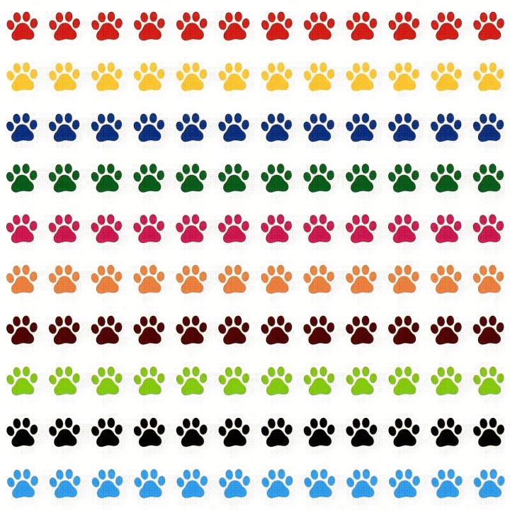1200 Pieces Kids Paw Print Stickers Mini Dog Paw Stickers Small Pet ...