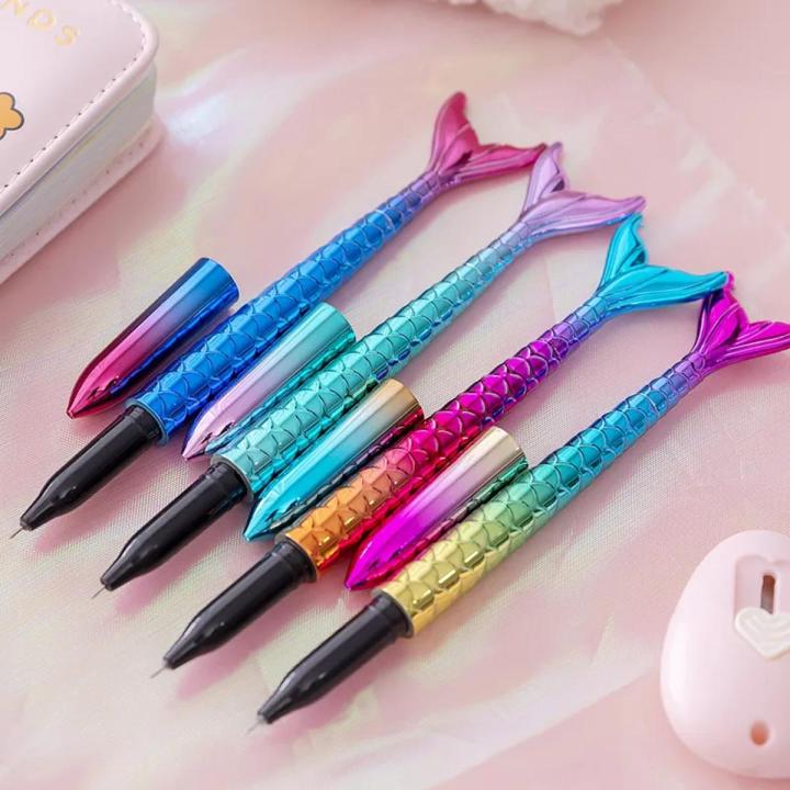 Mermaid Gel Pen 0.5 Black Students Cartoon Girl Neutral Pens Kids ...