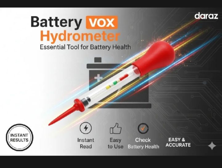 BATTERY HYDROMETER WATER ACID TESTER TOOL FOR CAR BIKE INVERTER UPS ...