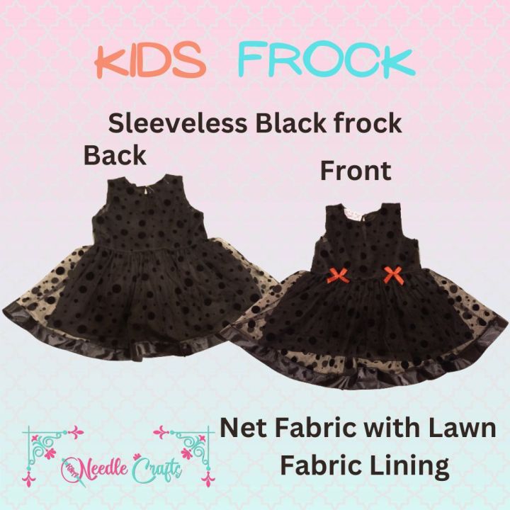 Girls Black Net Frock - For Age 1 to 3 | Daraz.pk