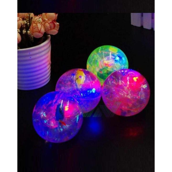 Flashing Light Rubber Bouncing Ball Toy For Kids | Daraz.pk