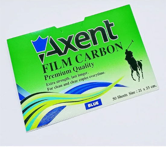 Axent Film Carbon Paper 21 X 33 cm 50 sheets Packet - Blue Color - Art # SS - Blue Carbon - 002 ...