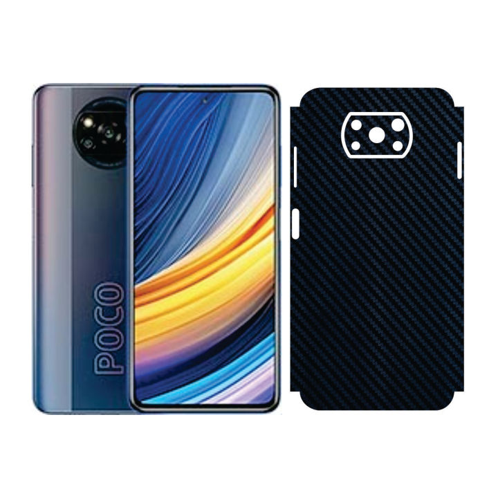 Xiaomi Poco X3 Pro Back Paper BWS Carbon Black Sheet Anti-stain Back ...