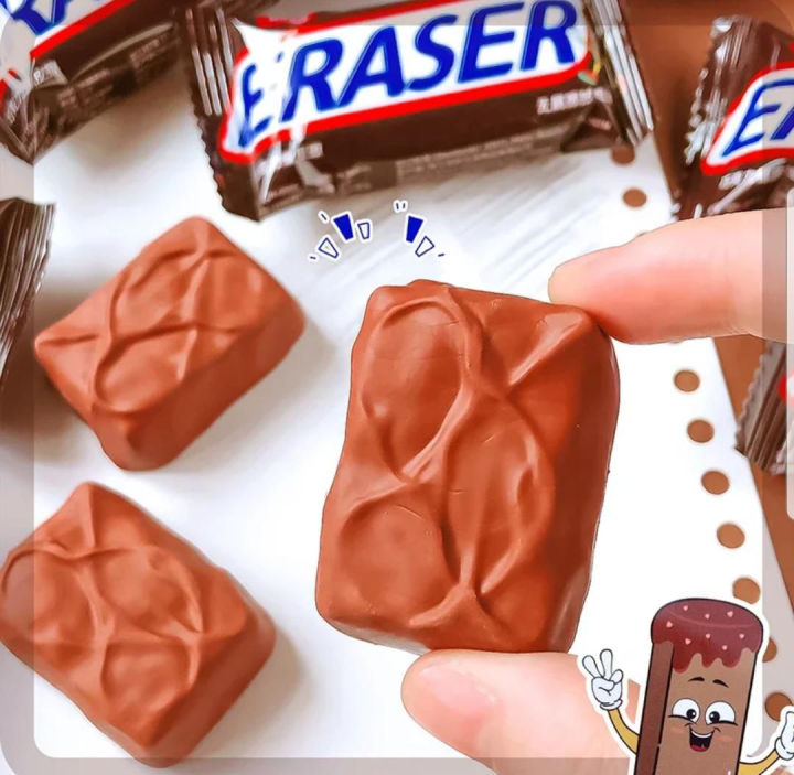 1Pc 3D Chocolate Fancy & Stylish Colorful Erasers, Mini Eraser Creative ...