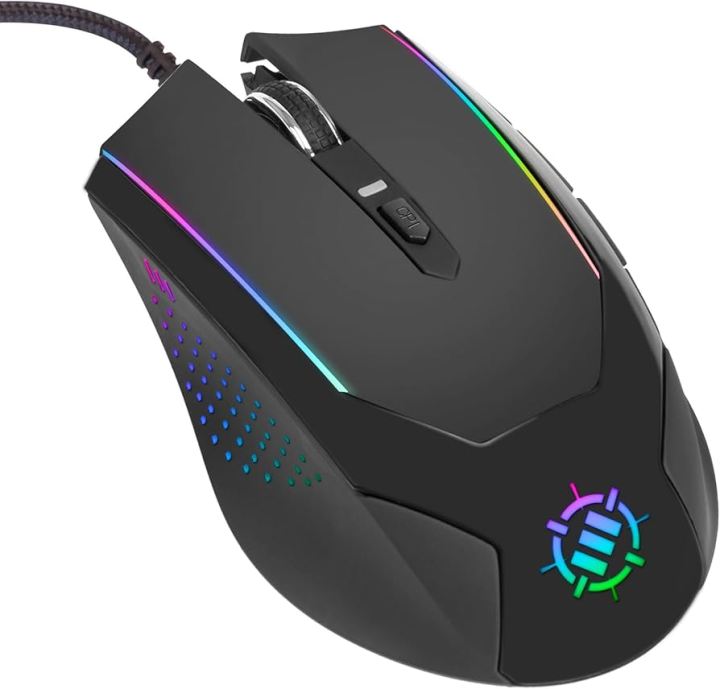 RGB Wired Gaming Mouse – 7-Color LED, High Precision, Ergonomic USB ...