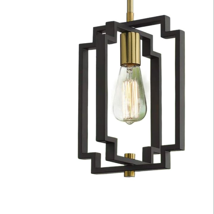 Light Lantern Square Pendant , Iron frame , Hanging Light , Ceiling ...