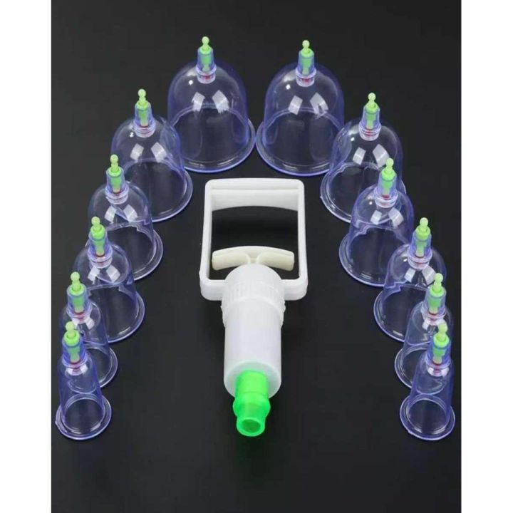 Hijama Cup Kit 12pcs - Cupping Therapy Plastic Cups Kit | Daraz.pk