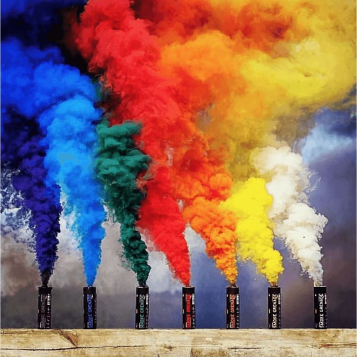 Pack of 5 Color Smoke_Bomb Artificial Color Smokes Shell for ...