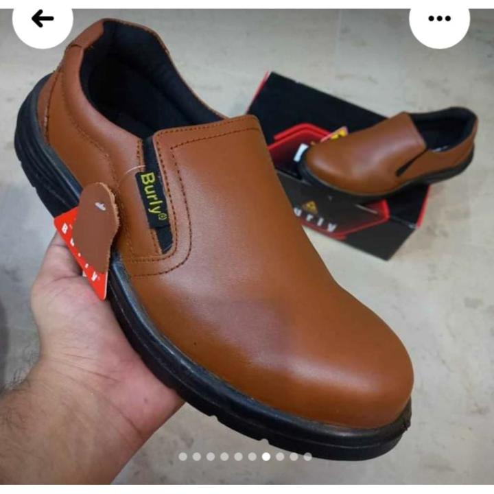 LEATHER SAFETY SHOES ( BROWN ) | Daraz.pk