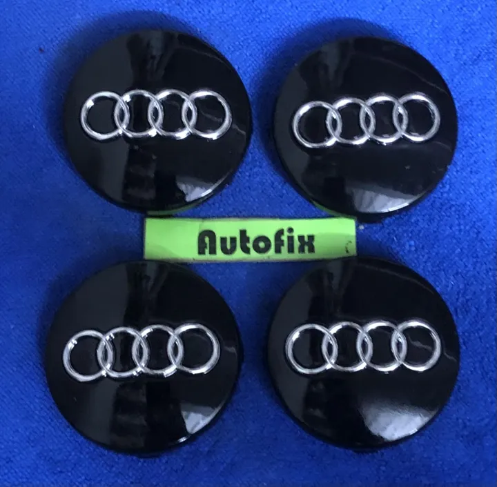 AUDI Wheel Center Plastic Caps 2.25 Inches Black 04 PCS | Daraz.pk
