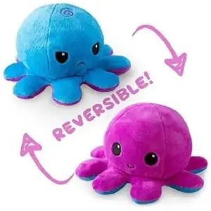 Reversible Octopus Plush, Adorable, Soft Cotton Soft, Double Sided Gift ...
