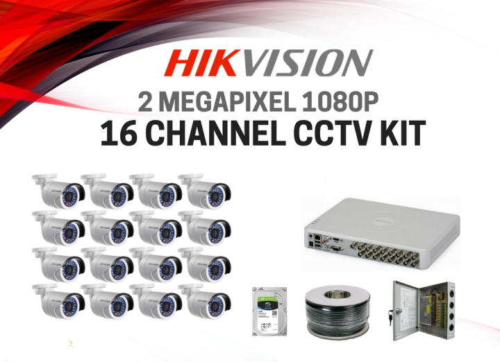HIKVISION TURBO HD CCTV Cameras Pack of 16 | Daraz.pk