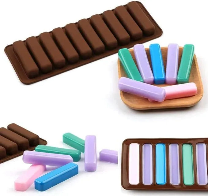 Silicon Chocolate Mold Long Strip Shape Finger Shape Rectangular Grain ...