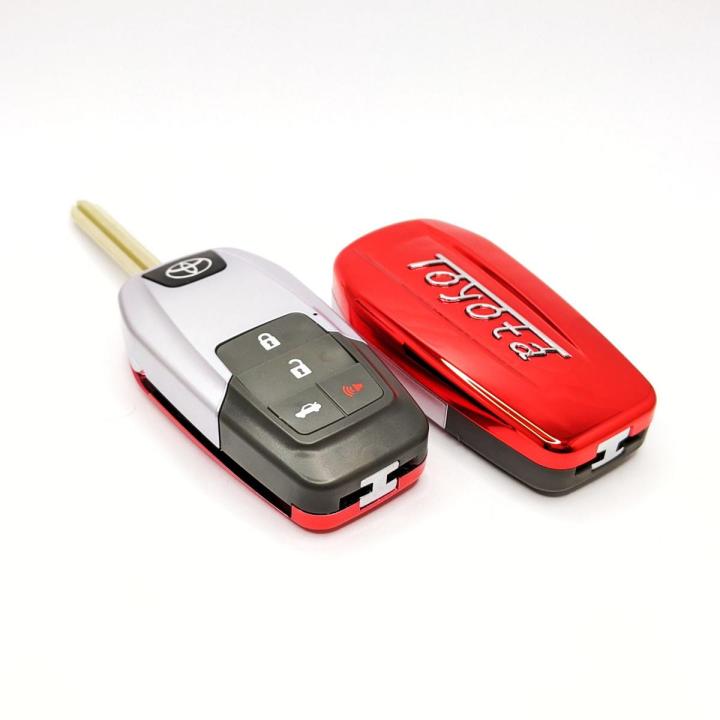 Toyota Corolla Altis/Gli 4 Buttons Modified Flip key Replacement Case ...