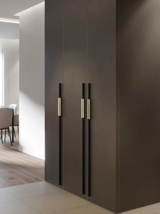 1000mm Black Long Cabinet Handle Kitchen Knobs and Handles Drawer Knobs ...