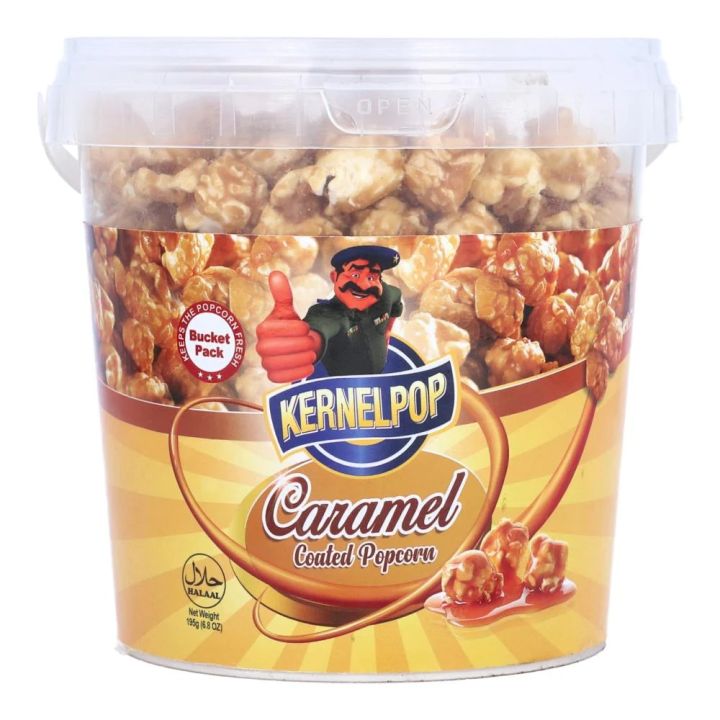 KERNEL POPCORN CARAMEL COATED JAR 195 GM | Daraz.pk
