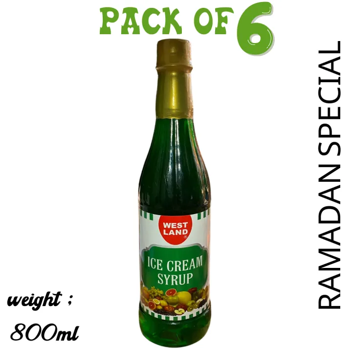RAMADAN SPECIAL | ICE CREAM SYRUP × 6 | PACK OF 6 800ML | WEST LAND ...