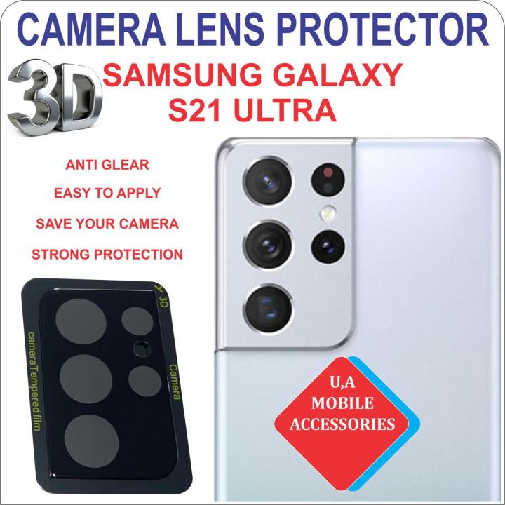 Samsung Galaxy S21 Ultra 3D Back Camera Glass Lens Protector / 9H ...