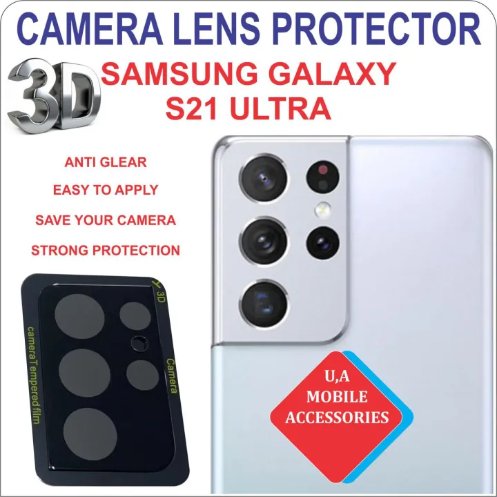 Samsung Galaxy S21 Ultra 3D Back Camera Glass Lens Protector / 9H ...