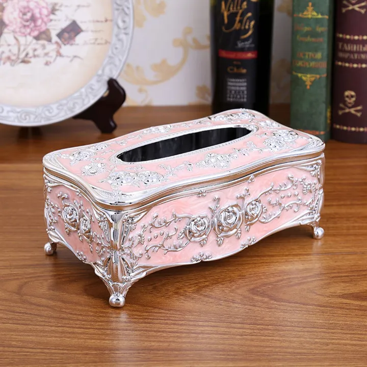 European Hotel Style Rectangular Fancy Table Facial Tissue Box Cover ...
