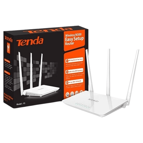 Tenda F3 WiFi Extender Router – 300Mbps 3 Antenna Wireless Router (New ...