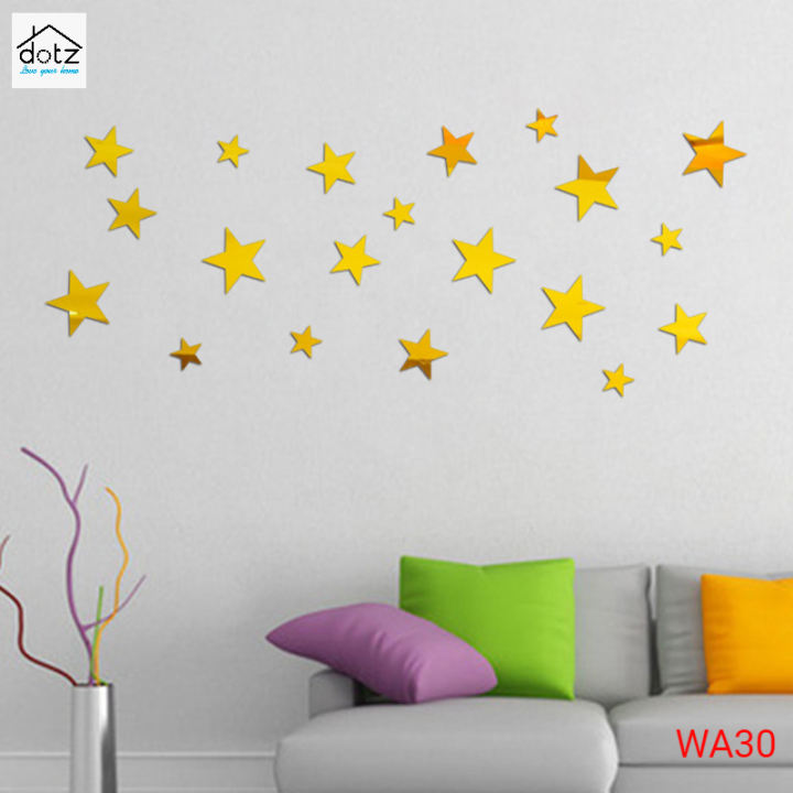 Dotz Brand Self-Adhesive Wall Art, Acrylic Stars, Home Decoration Items ...