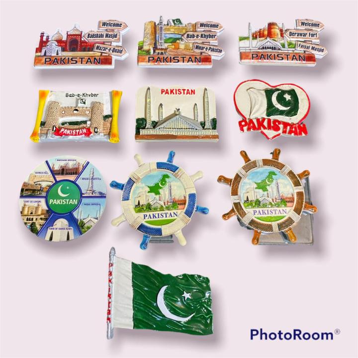 souvenir coustem made magnets representable of pakistan fridge magnets ...