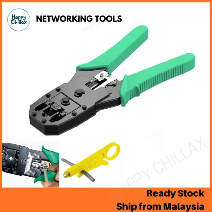 Network Lan Cable Wire Crimper Plier Strippers Crimping Tool RJ45 RJ11 ...