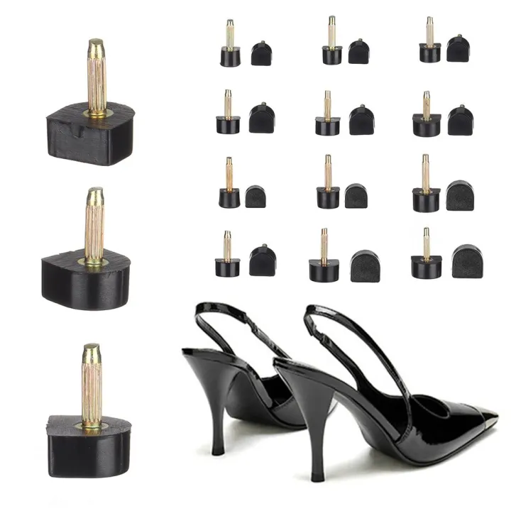 10pcs Black High Heel Nails Shoe Repair Heels Tips High Heel Tips Taps ...