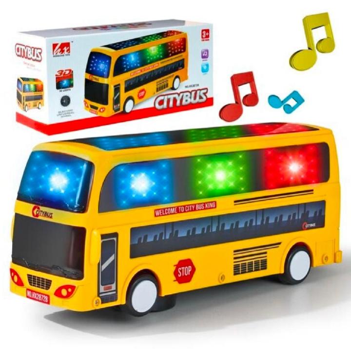 Musical Electric 3D Dream Bus Toys For Kids and Boys - Battery Operated ...
