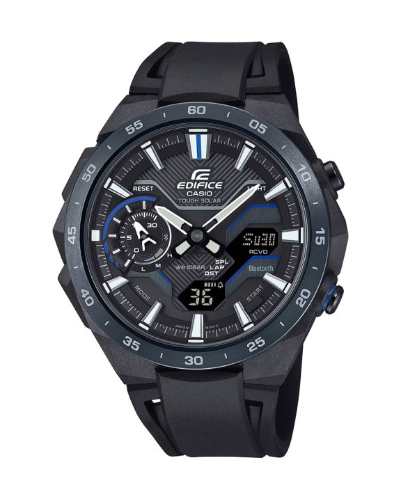 Casio Edifice Windflow Mens Black Carbon Fiber Case Round Analog ...