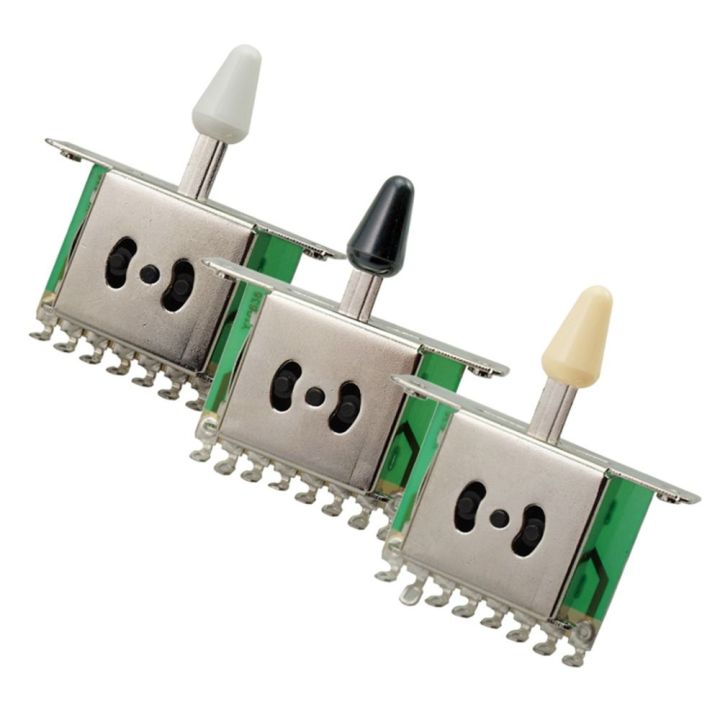 Universal 3/5 Way Guitar Pickup Selector Switch ABS Knob Metal Guitar 3 ...