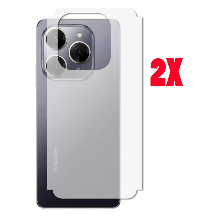 Tecno Spark 20 Pro Back Protector Carbon Fiber Matte Soft Skin Sheet ...