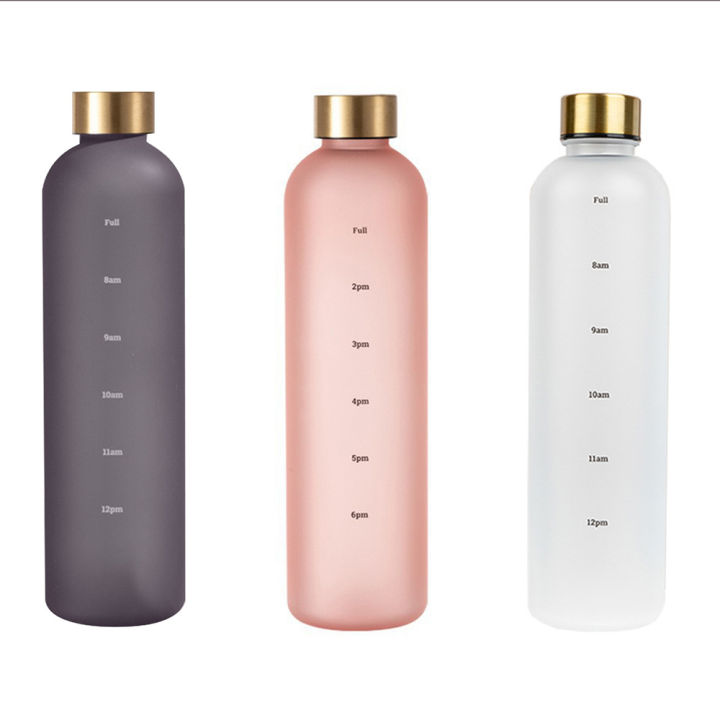 1L Bottle With Time Marker 32 OZ Motivational Reusable Fitness Sports ...